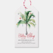 Business Logo Happy Holidays Company Gift Tags | Zazzle