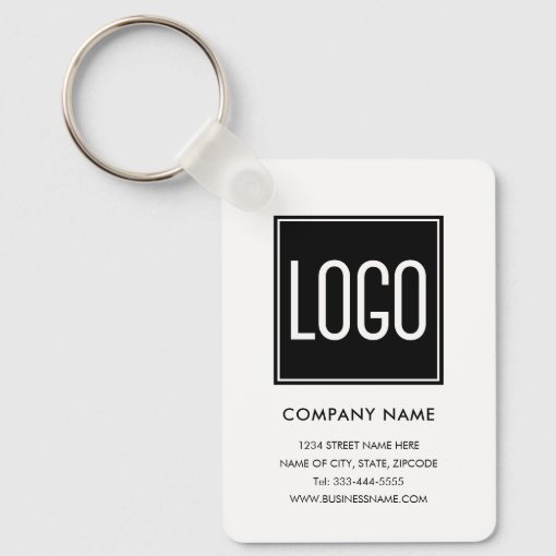 Business Logo Keychain | Zazzle