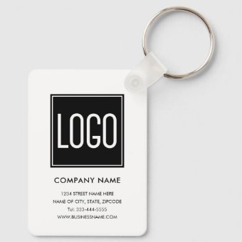 Business Logo Keychain | Zazzle