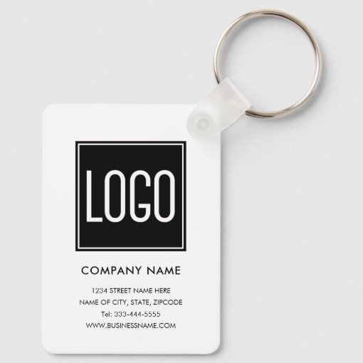Business Logo Keychain | Zazzle
