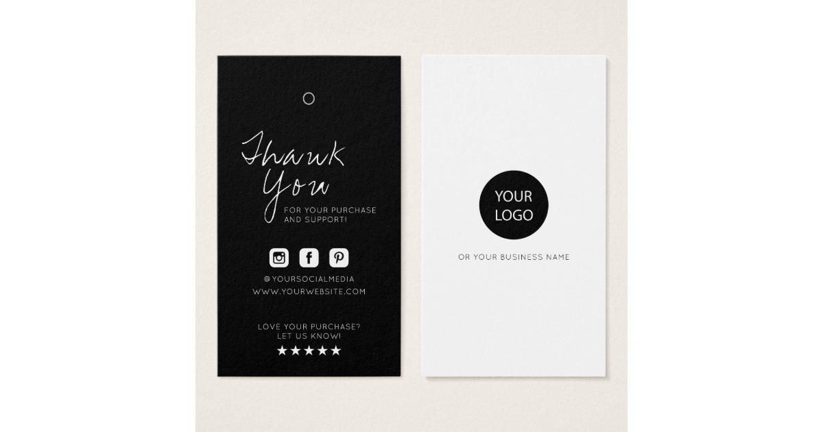 Business Logo Label Hang Tag | Zazzle