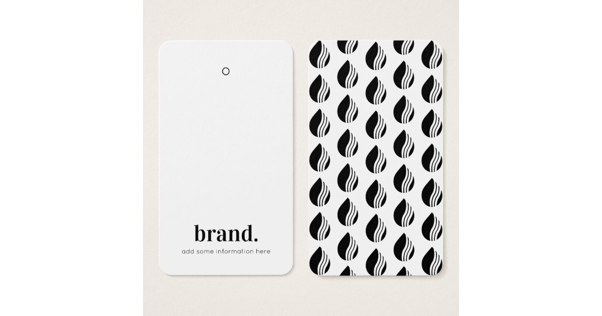 Business Logo Label Hang Tag Card | Zazzle