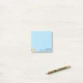 Business logo light blue post-it notes | Zazzle