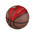 Business Logo Mini Red Mini Basketball | Zazzle