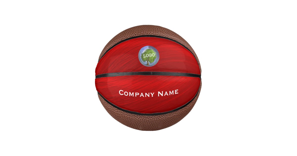 Business Logo Mini Red Mini Basketball | Zazzle