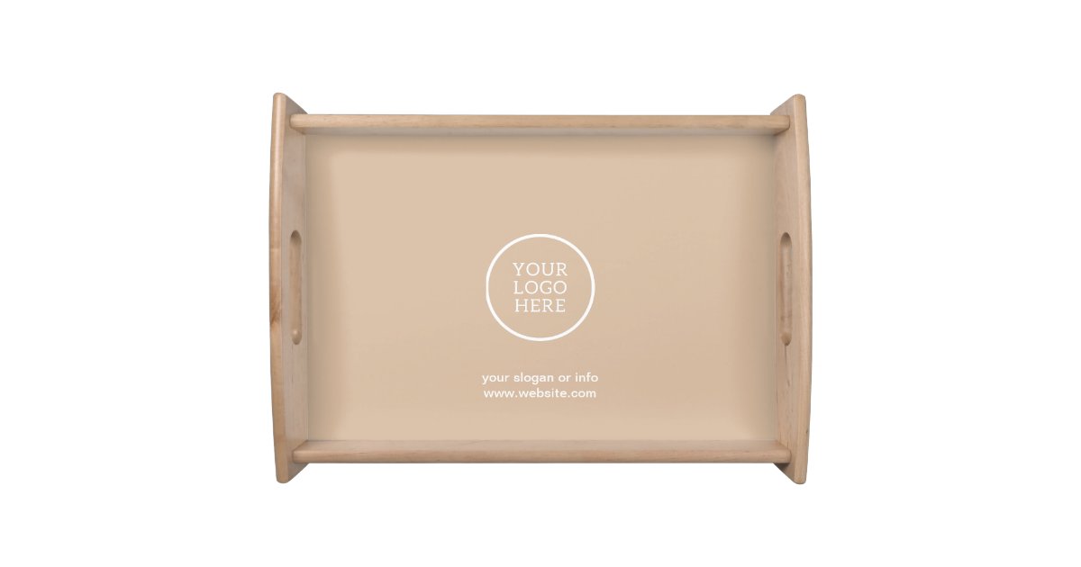 Business Logo Minimal Business Corporate Serving Tray | Zazzle