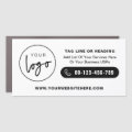 Business Logo Minimal Promotional Bumper Company Car Magnet | Zazzle