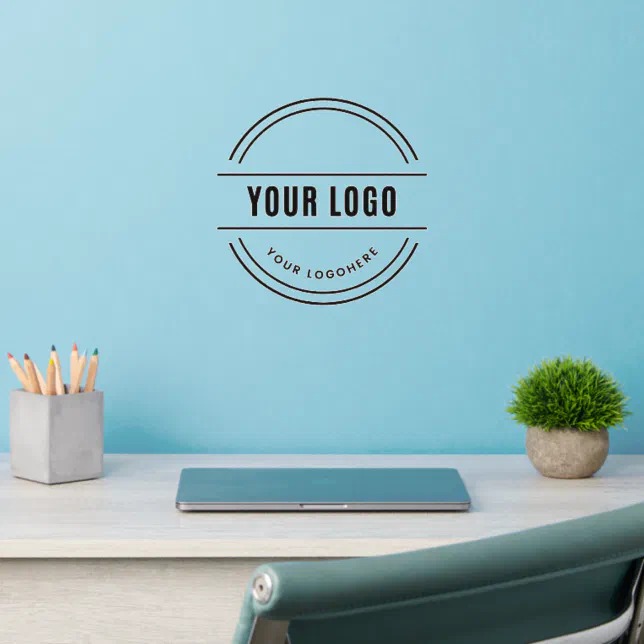Business Logo | Minimal Simple Clean Professional Wall Decal | Zazzle