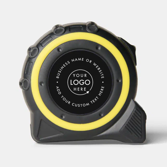 Business Logo Minimal Stylish Professional Black Tape Measure | Zazzle