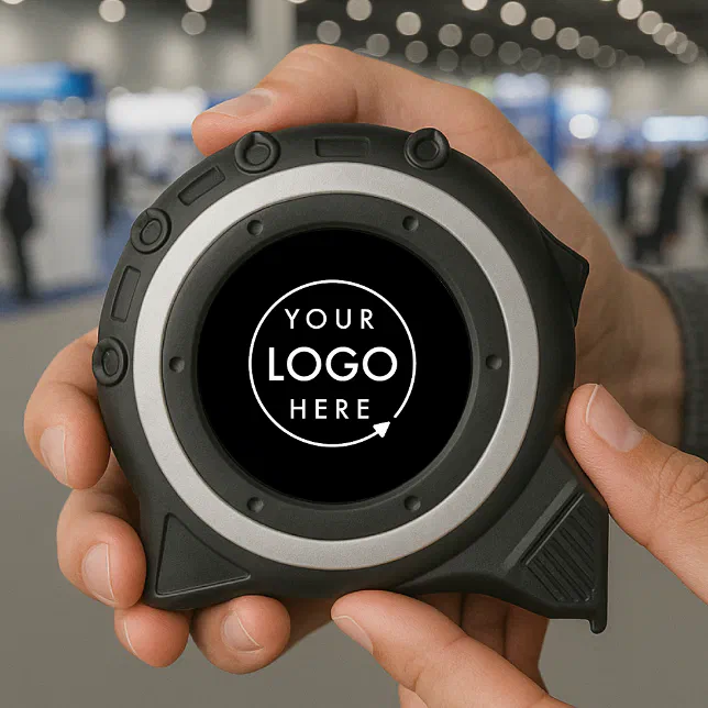 Business Logo Minimal Stylish Professional Black Tape Measure | Zazzle