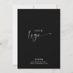 Business Logo Minimalist Black & White Gala Event Invitation | Zazzle