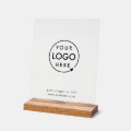 Business Logo | Minimalist Simple Clean Acrylic Sign | Zazzle