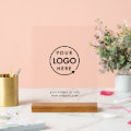 Business Logo | Minimalist Simple Clean Acrylic Sign | Zazzle