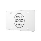 Business Logo | Minimalist Simple Clean White License Plate | Zazzle