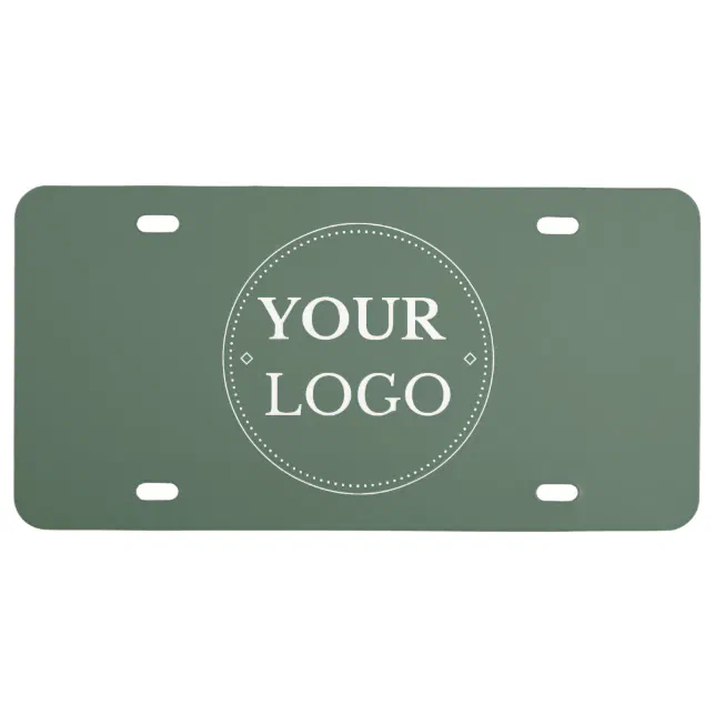 Business Logo Modern Branded Professional License Plate | Zazzle