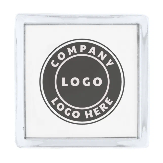 Business Logo Modern Company Employee Promotional Silver Finish Lapel ...