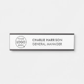 Business Logo | Modern Custom Employee Staff Door Sign | Zazzle