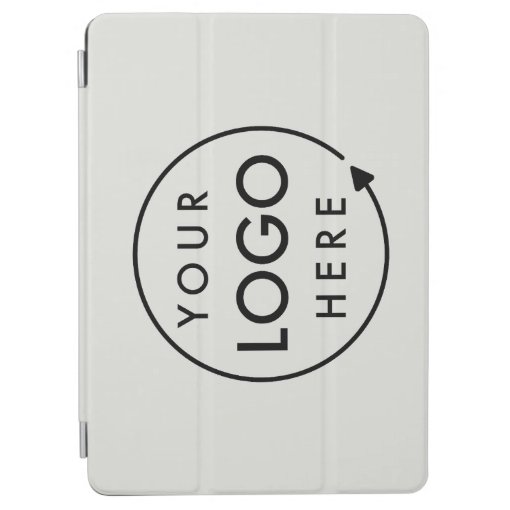 Business Logo | Modern Minimal Gray Professional iPad Air Cover | Zazzle