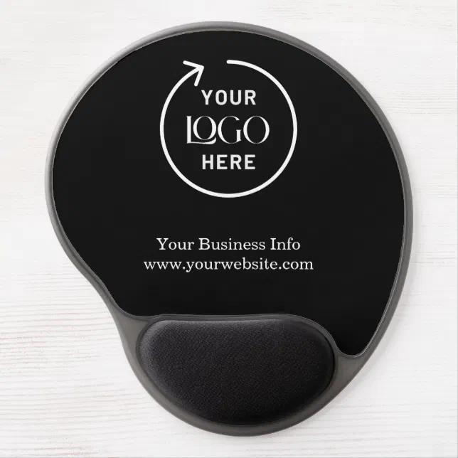 Business Logo | Modern Minimalist Black Profession Gel Mouse Pad | Zazzle