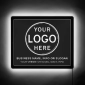 Business Logo Modern Professional Promotional LED Sign | Zazzle