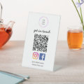 Business Logo | Modern QR Code Template Pedestal Sign | Zazzle