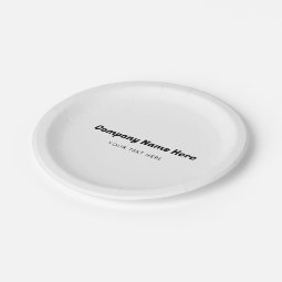 Business Logo Name Company Promotional Corporate Paper Plates | Zazzle
