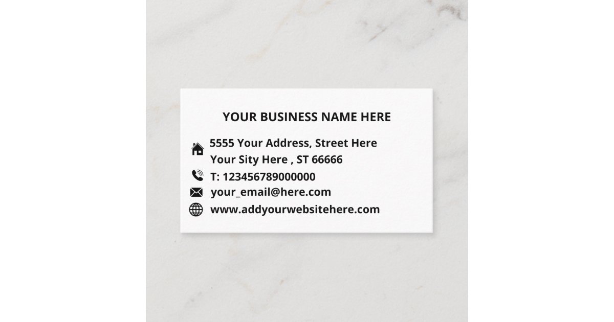 Business Logo Name Info Professional Business Card | Zazzle