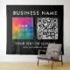Business Logo Name QR Code Extra Large Backdrop | Zazzle