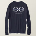 Business Logo Navy Blue Long Sleeve T-Shirt | Zazzle