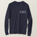 Business Logo Navy Blue Long Sleeve T-Shirt | Zazzle