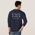 Business Logo Navy Blue Long Sleeve T-Shirt | Zazzle