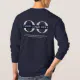Business Logo Navy Blue Long Sleeve T-Shirt | Zazzle