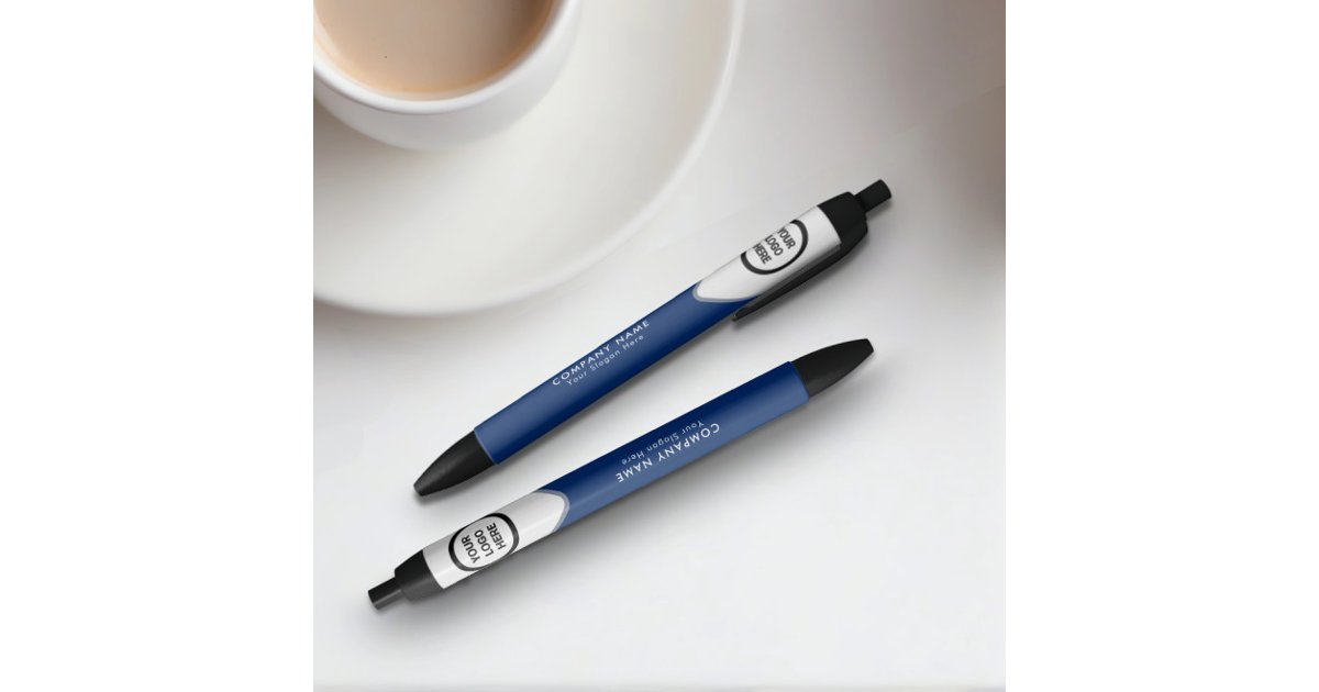 Business Logo Navy Executive Corporate Pen | Zazzle