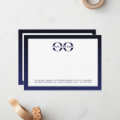 Business Logo Navy White 5x7 Note Card | Zazzle