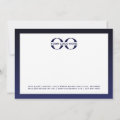 Business Logo Navy White 5x7 Note Card | Zazzle