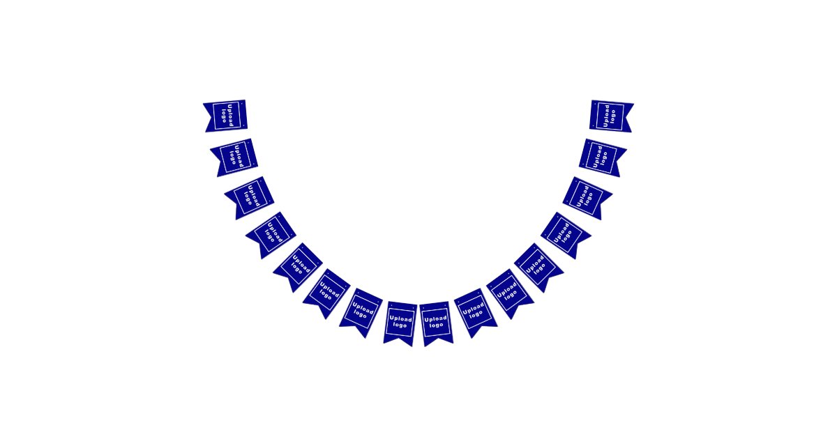 Business Logo on Blue Swallowtail Bunting Banner | Zazzle