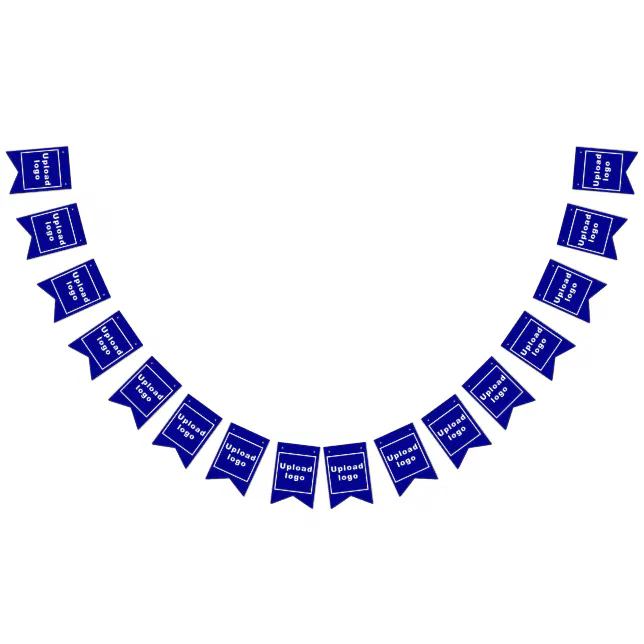 Business Logo on Blue Swallowtail Bunting Banner | Zazzle