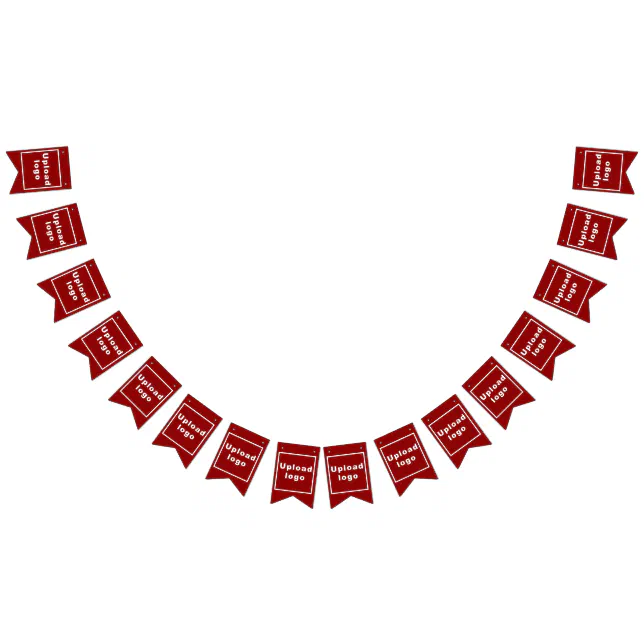 Business Logo on Red Swallowtail Bunting Banner | Zazzle