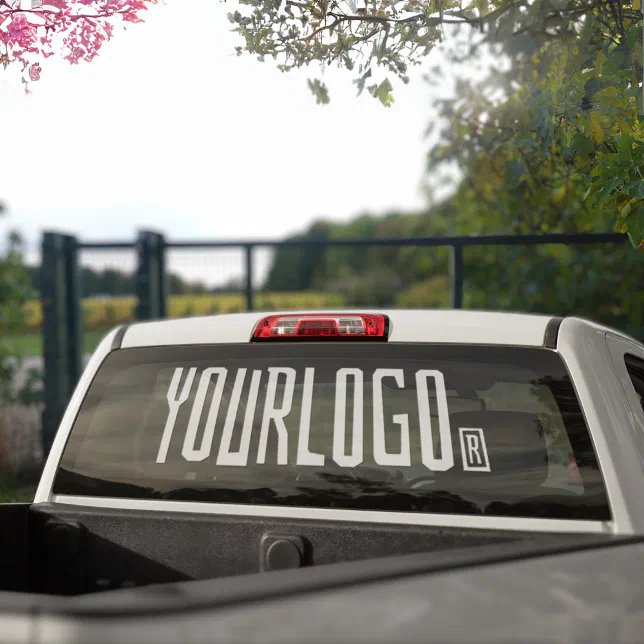 Business logo on Vinyl Car Truck Window Decal | Zazzle