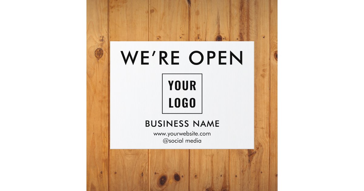 Business Logo Open Professional Sign | Zazzle