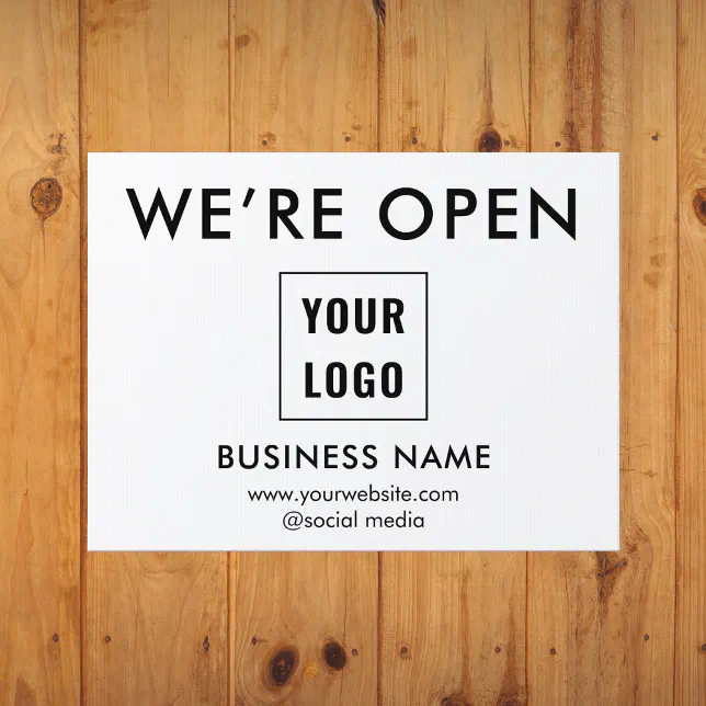 Business Logo Open Professional Sign | Zazzle