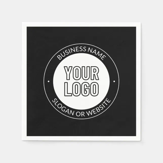 Business Logo or Design & Editable Text Template Napkins | Zazzle