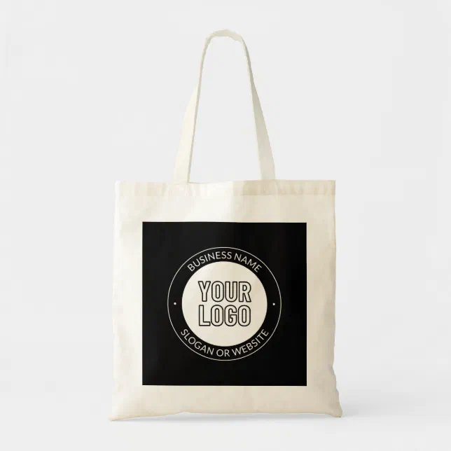 Business Logo or Design & Editable Text Template Tote Bag | Zazzle