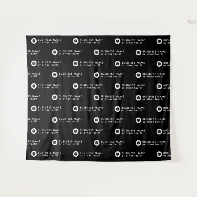 Business Logo or Icon +Name Company Black Backdrop | Zazzle