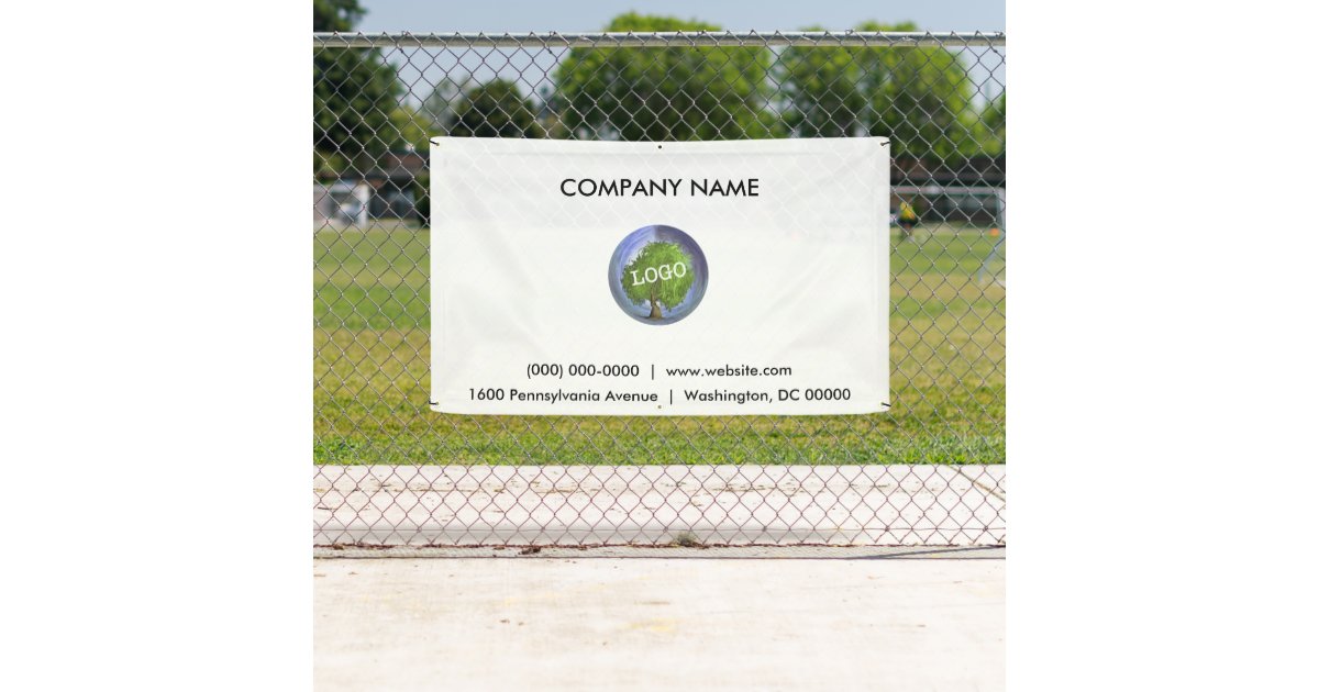 Business Logo Outdoor Banner | Zazzle