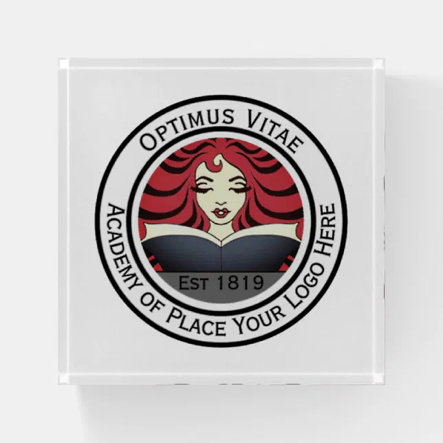 Business Logo Paperweight | Zazzle