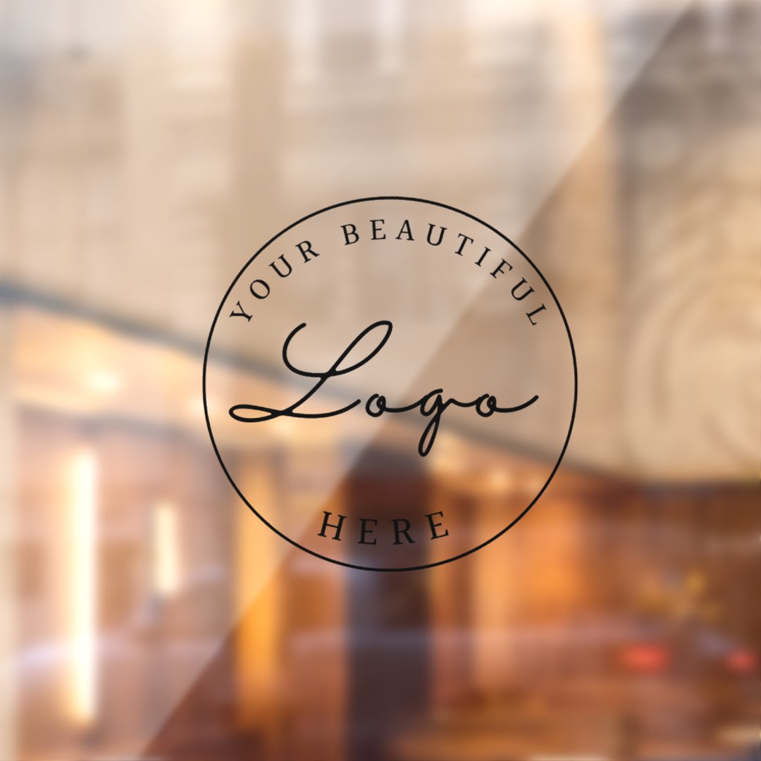 Business Logo Personalized Custom Window Cling | Zazzle