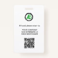 Business Logo Personnel staff employee qr Code Badge | Zazzle
