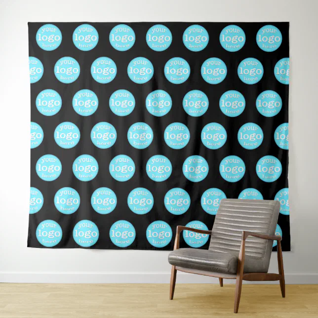 Business Logo Photo Backdrop Video Call Background | Zazzle