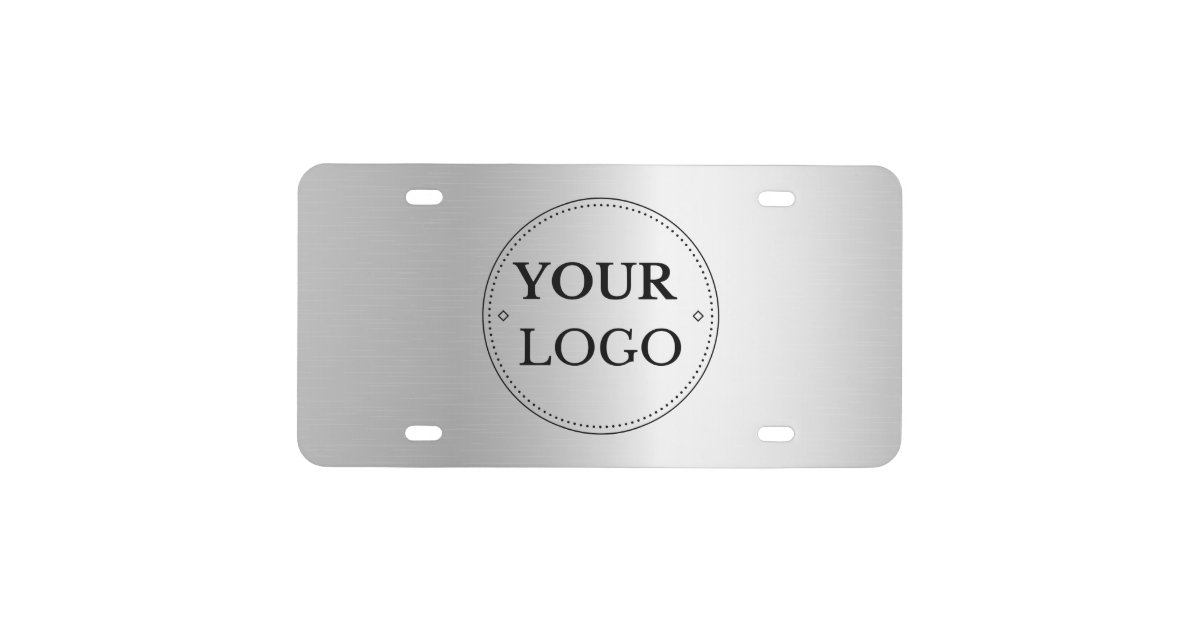 Business Logo Professional Branded Modern License Plate | Zazzle